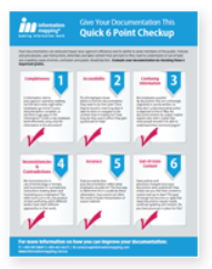 Check your documentation against this 6 point checklist - Information ...