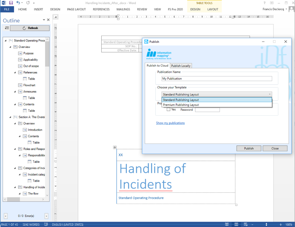FS Pro for Word Business - Information Mapping