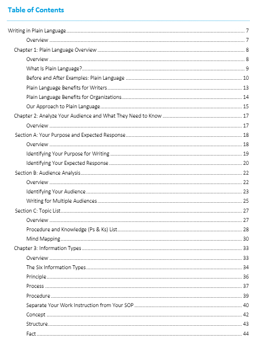 Writing in Plain Language | Information Mapping course | July 10-13